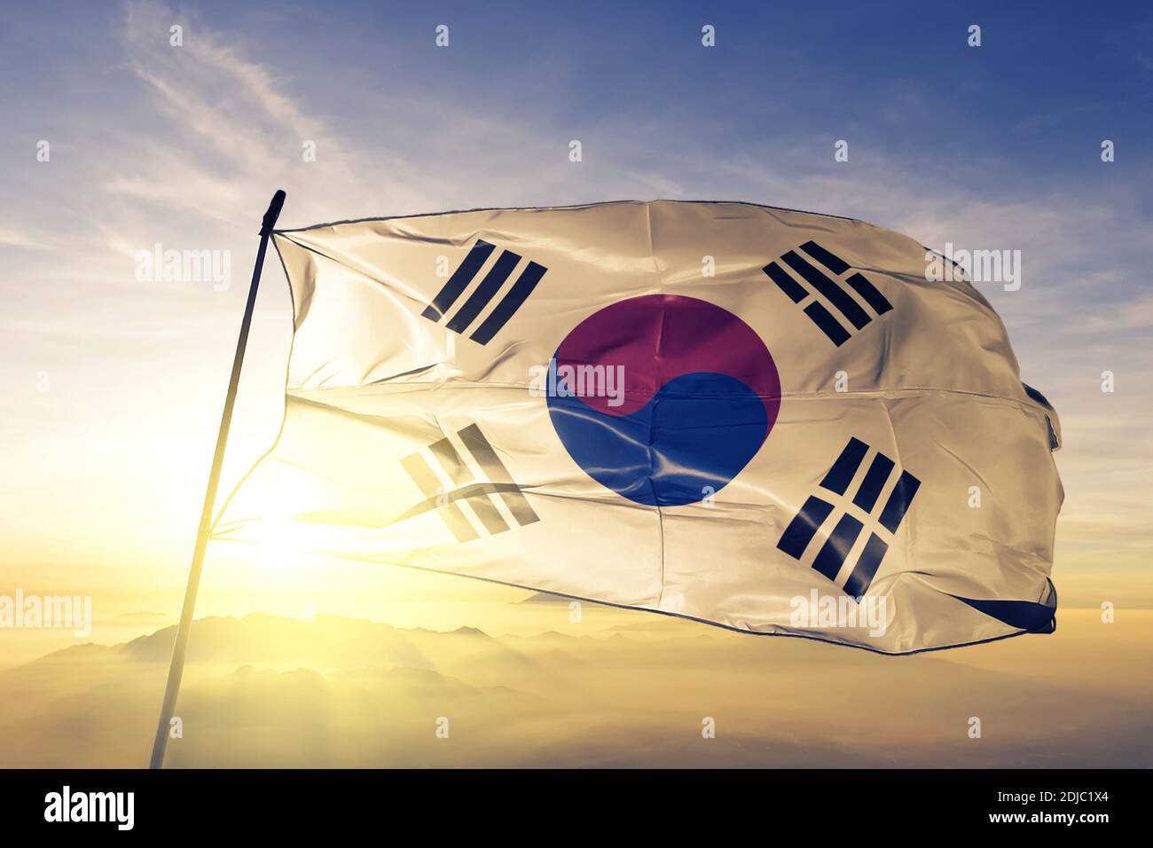 Wind waving south korean pennant hi-res stock photography and images ...