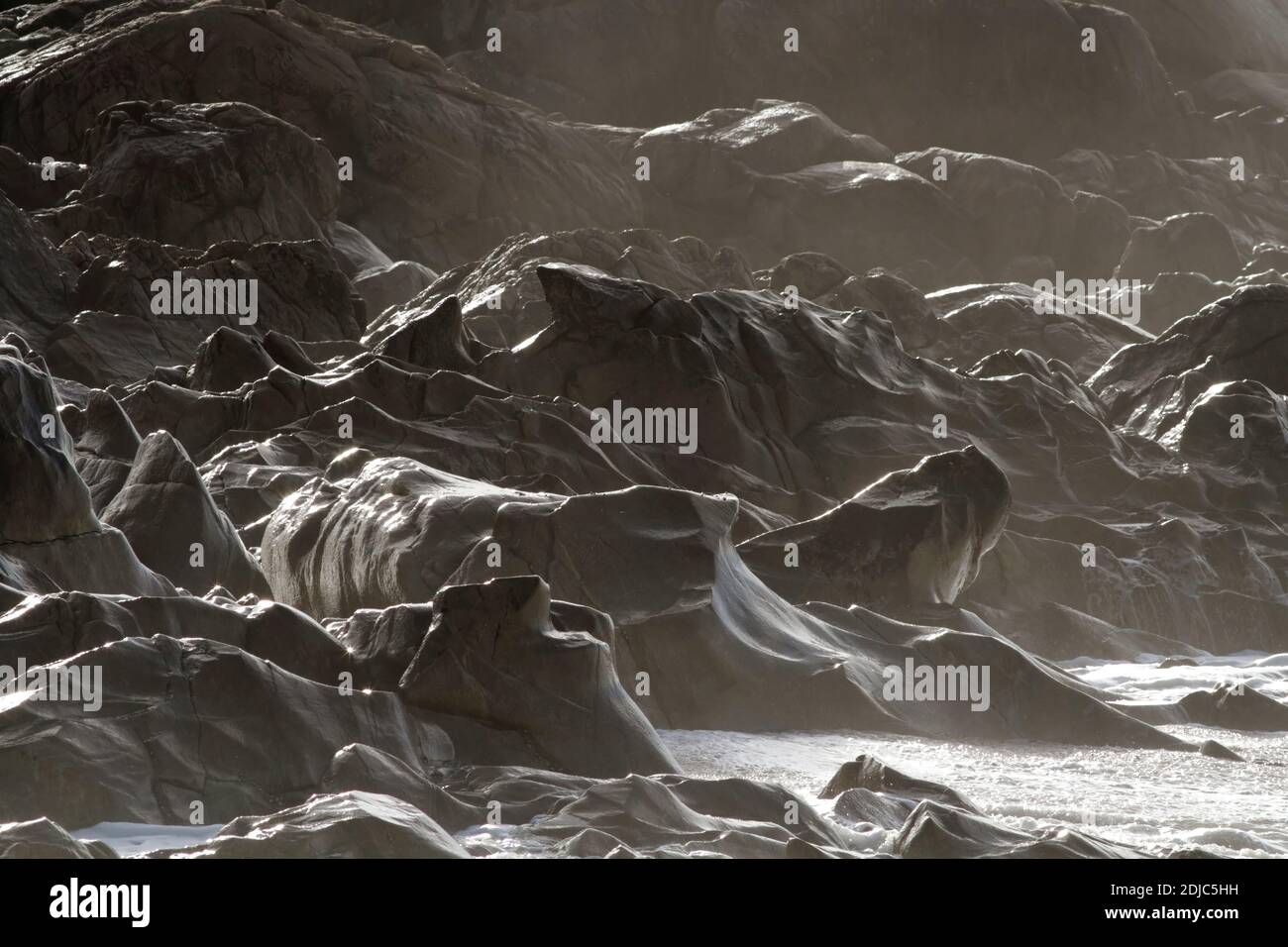 Sea beach glowing rocks panorama. Northern portuguese coast Stock Photo ...