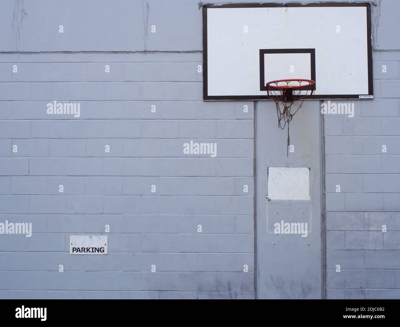 Basketball Hoop Against Brick Wall Stock Photo - Alamy