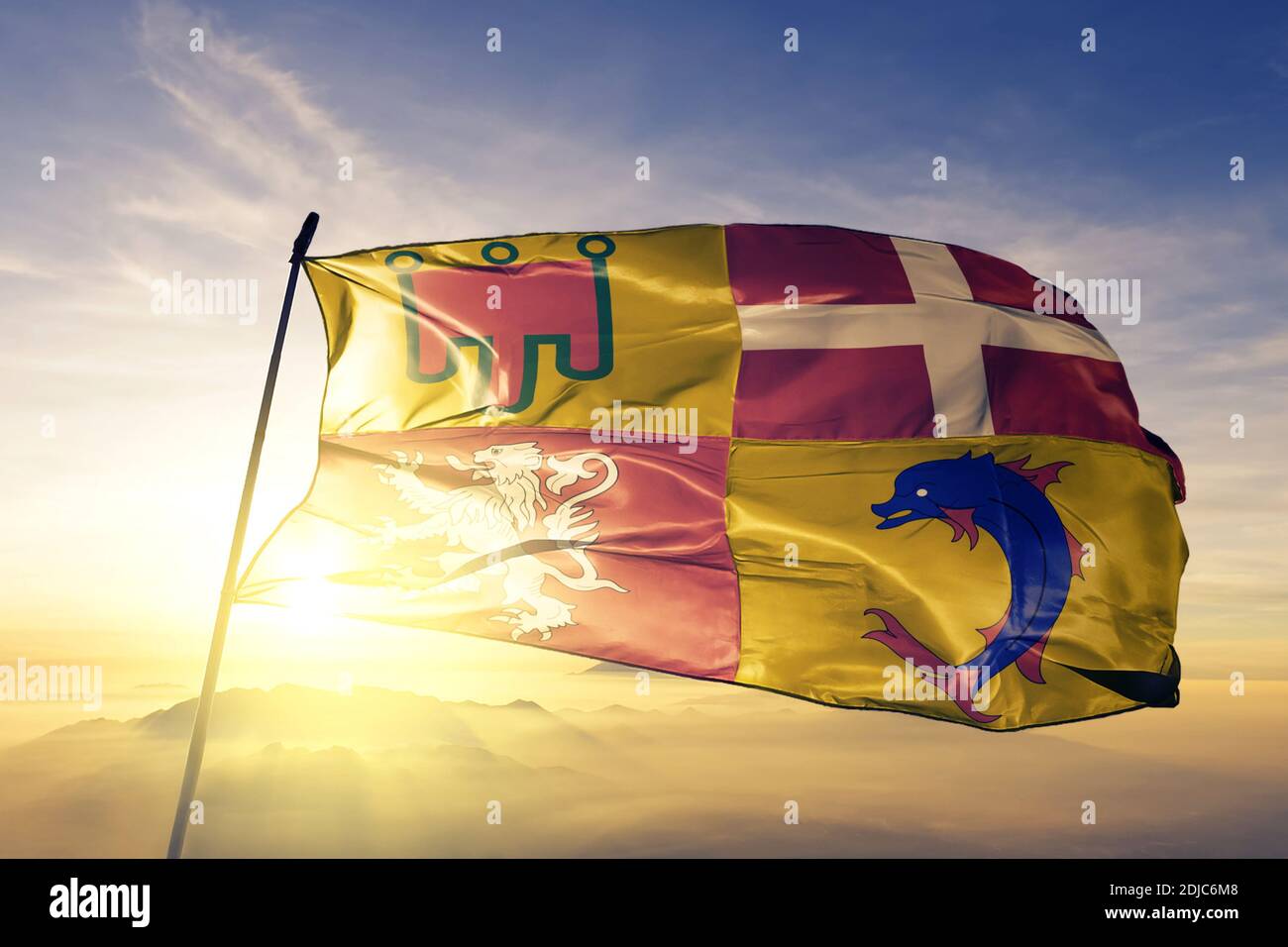 Flag of auvergne rhone alpes hi-res stock photography and images - Alamy
