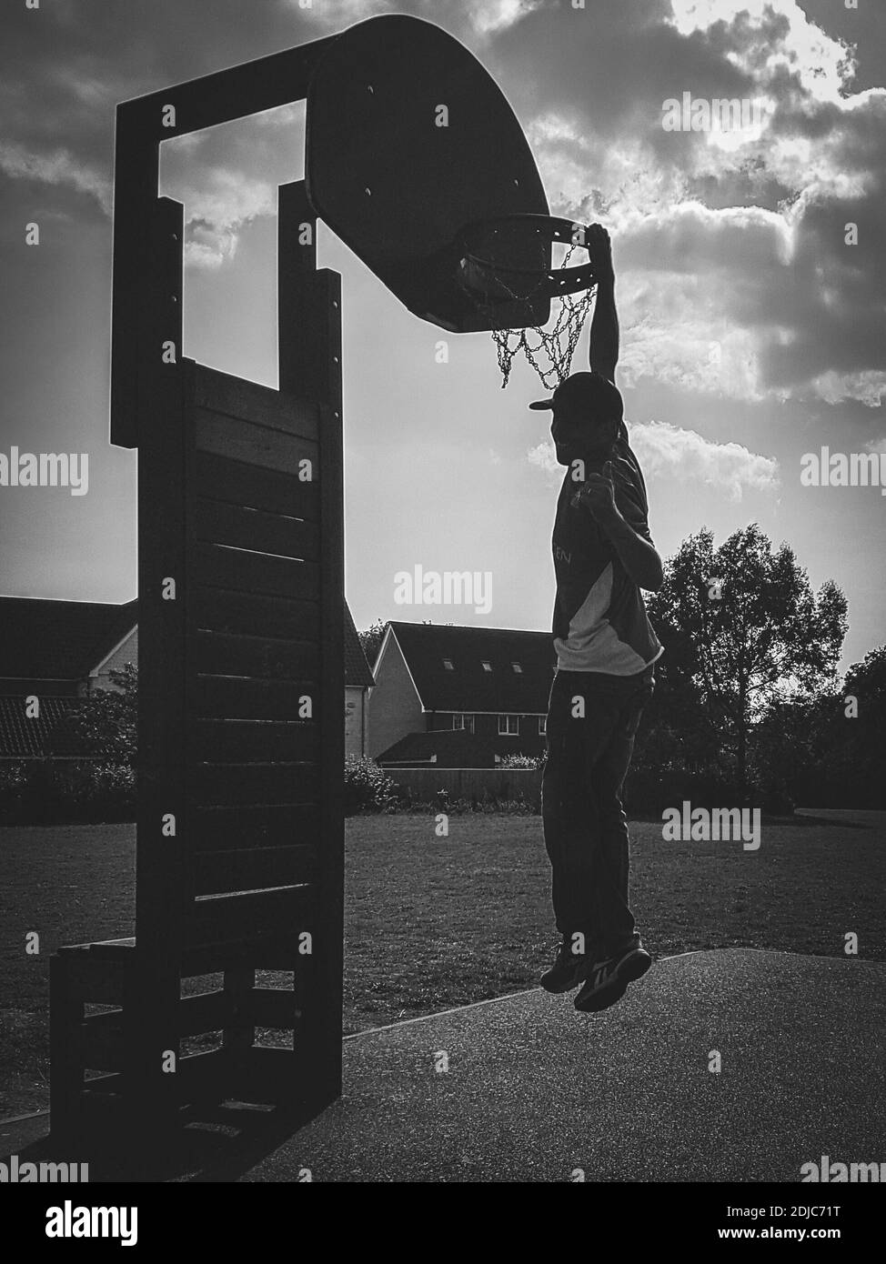 Basketball court side view Black and White Stock Photos & Images - Alamy