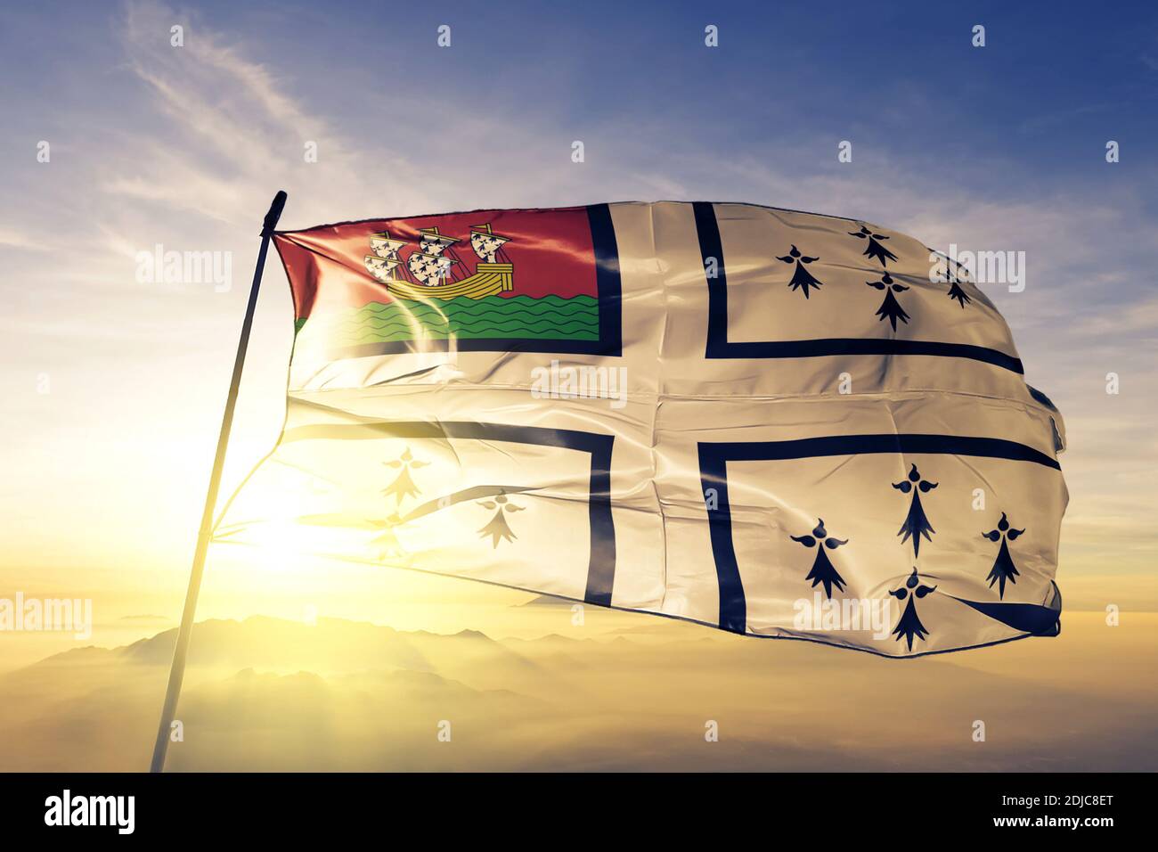 Nantes city flag country hi-res stock photography and images - Alamy