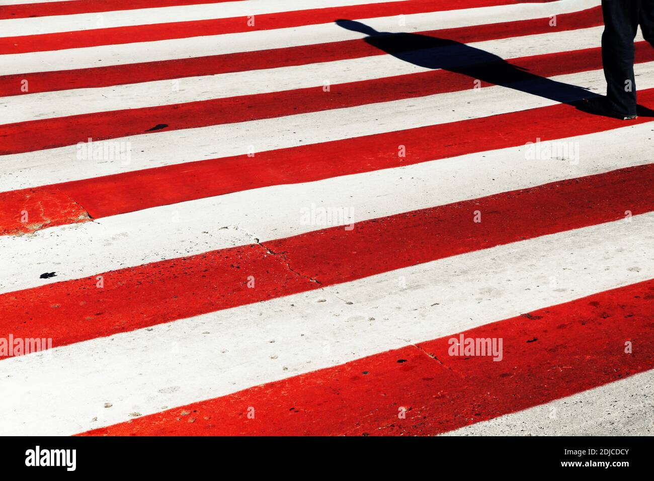 Red zebra crossing hi-res stock photography and images - Alamy