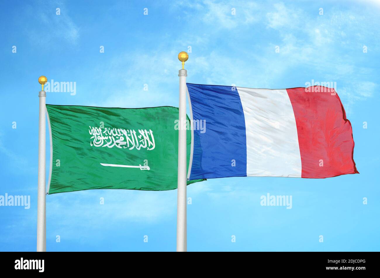 Saudi arabia france flag hi-res stock photography and images - Alamy