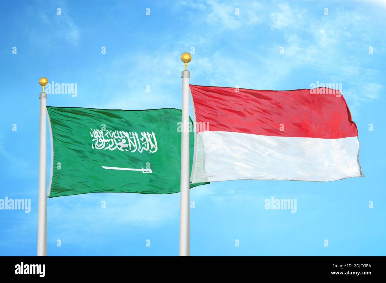 Saudi arabia indonesia flag hi-res stock photography and images - Alamy