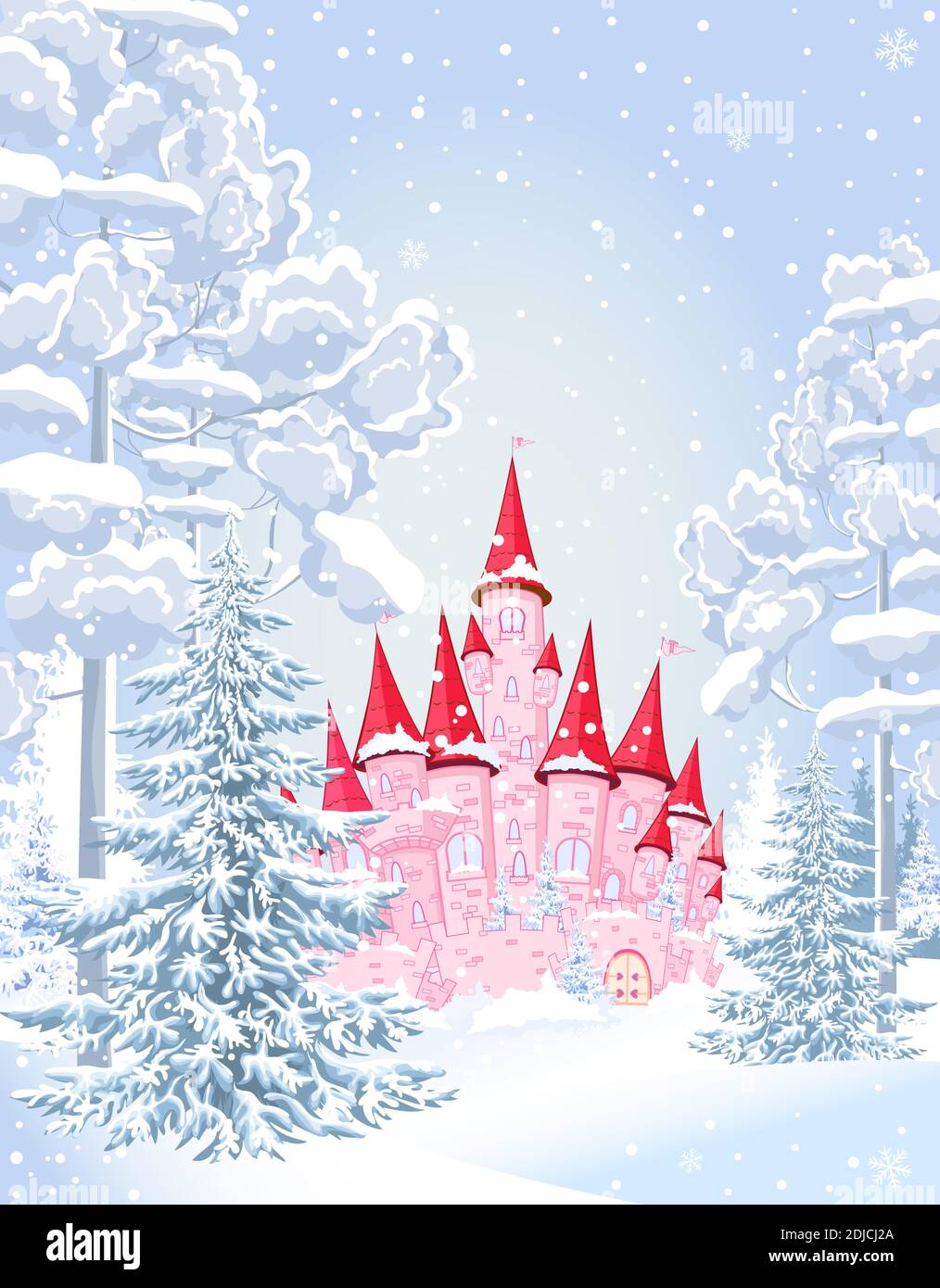 Fantasy house in winter Stock Vector Images - Alamy