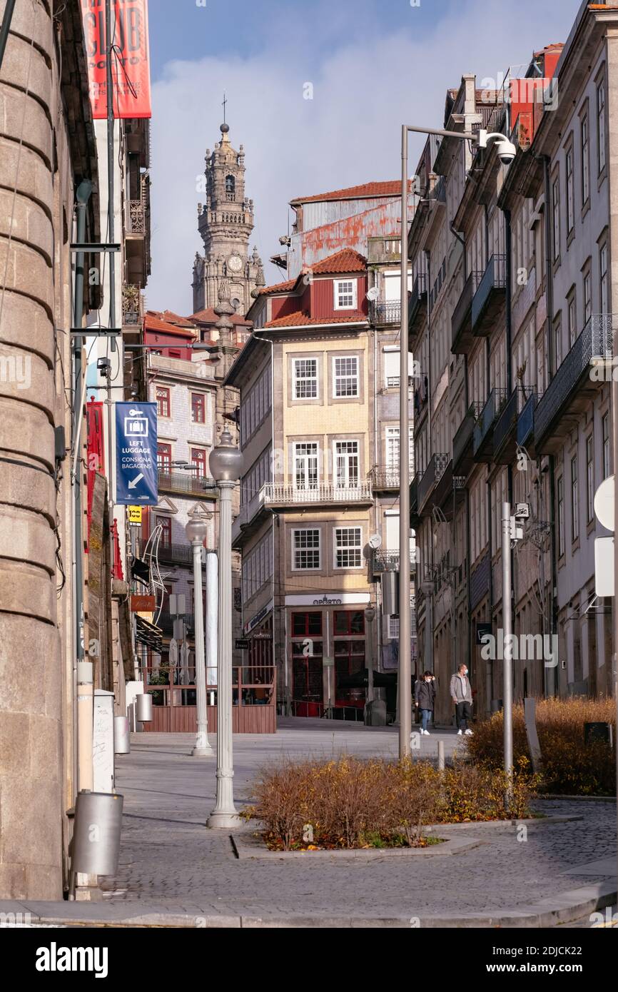 Traditional Houses with Small Balconies and "Clérigos" Tower - Porto ...