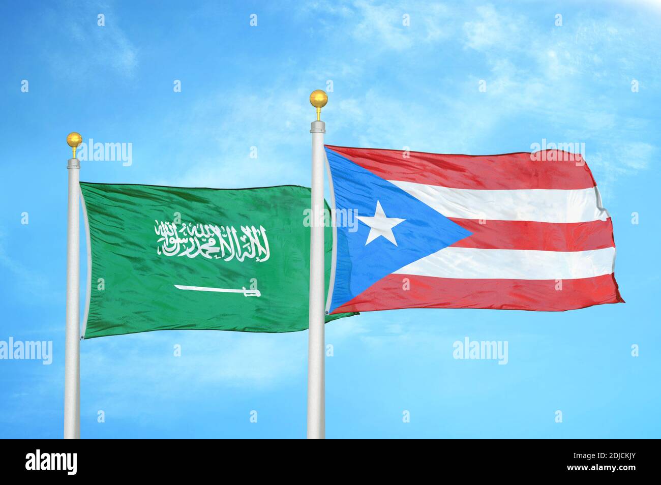 Saudi arabia puerto rico flag hi-res stock photography and images - Alamy
