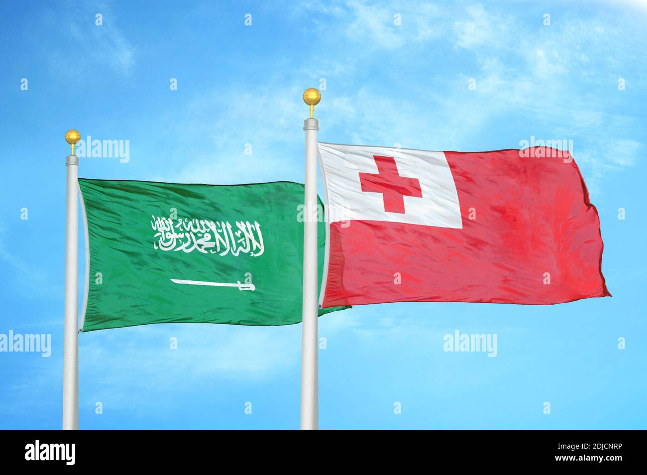 Saudi arabia tonga flag hi-res stock photography and images - Alamy