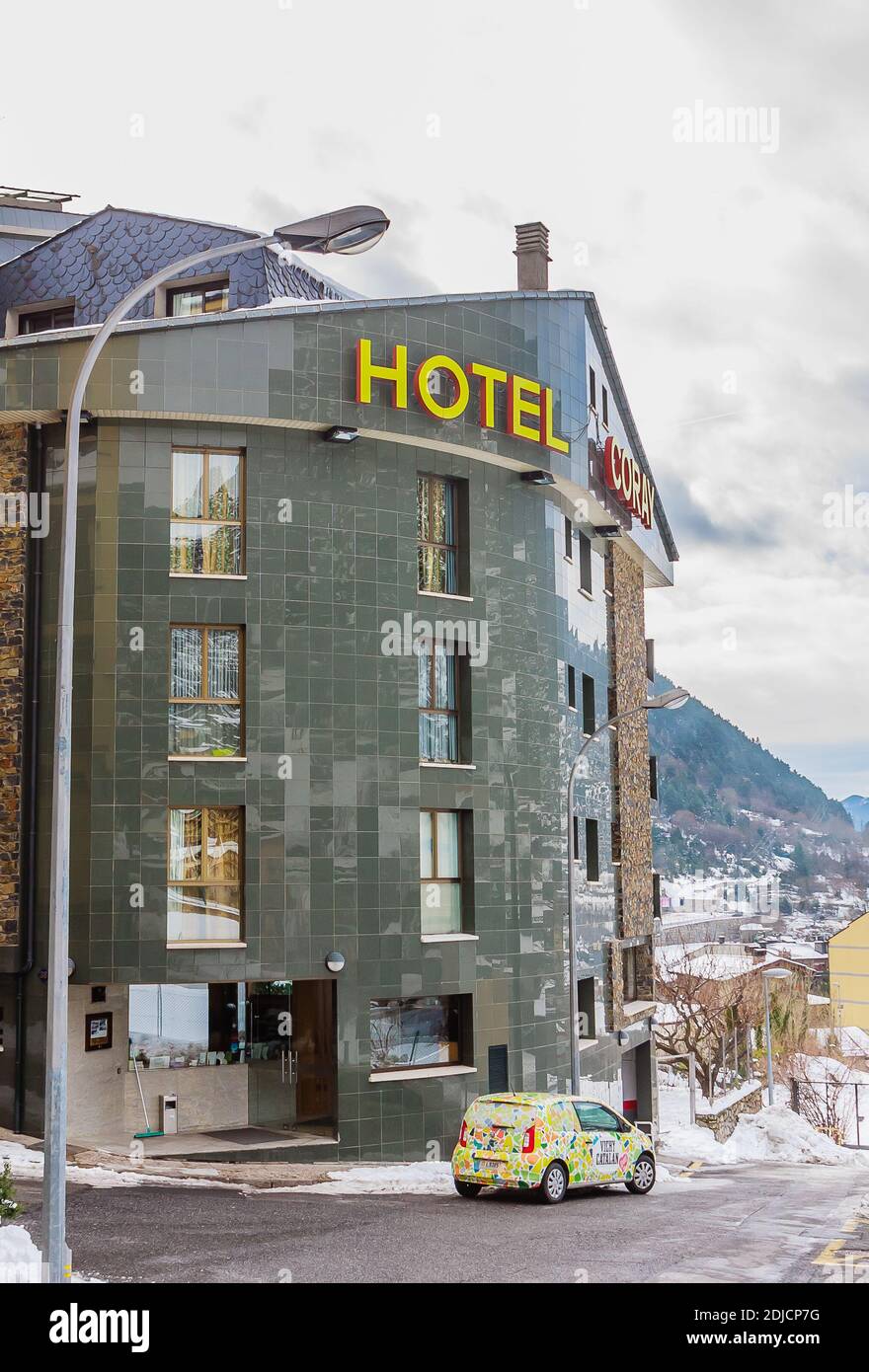 Hotel Coray in Encamp. Andorra Stock Photo - Alamy
