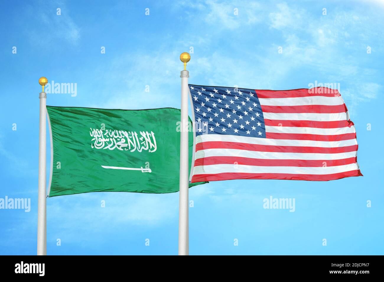 Saudi arabia usa flag hi-res stock photography and images - Alamy