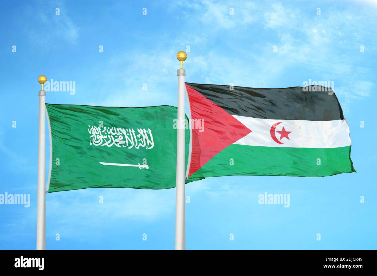 Saudi arabia western sahara flag hi-res stock photography and images ...