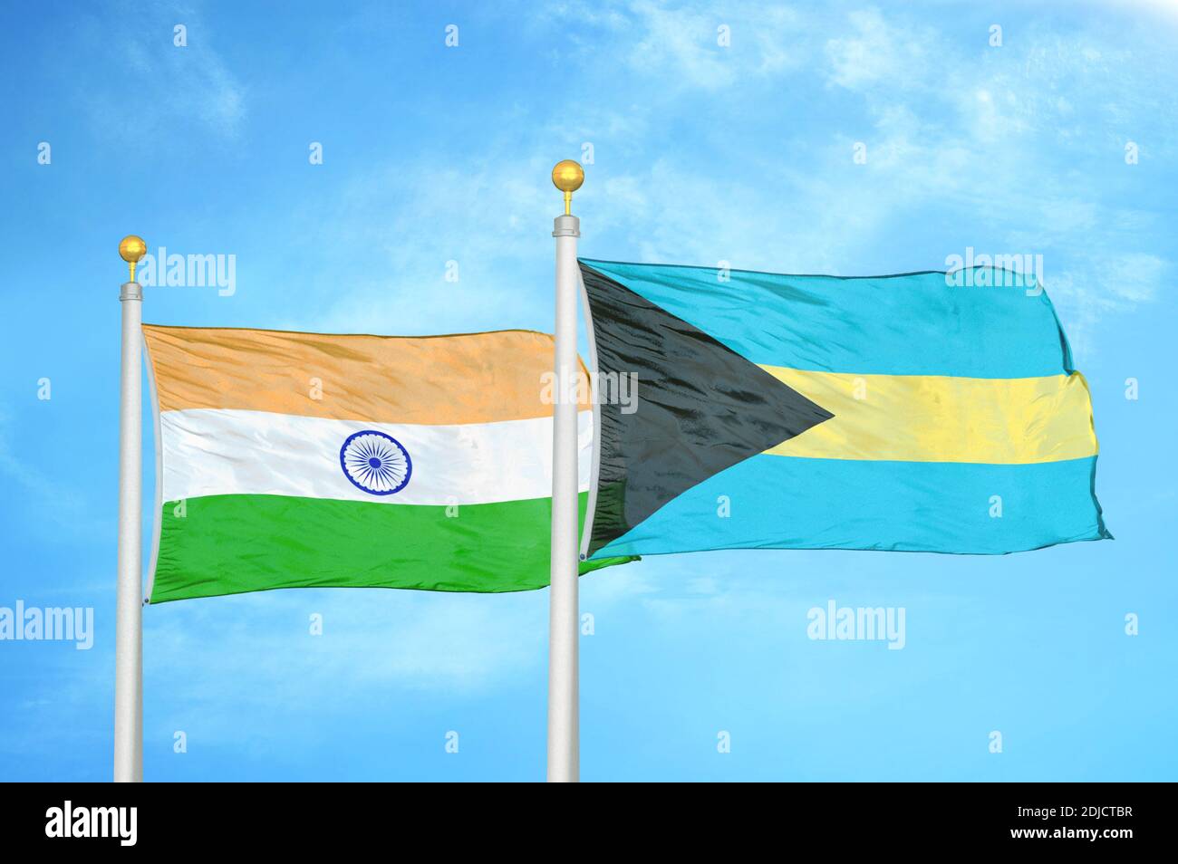 India bahamas flag hi-res stock photography and images - Alamy