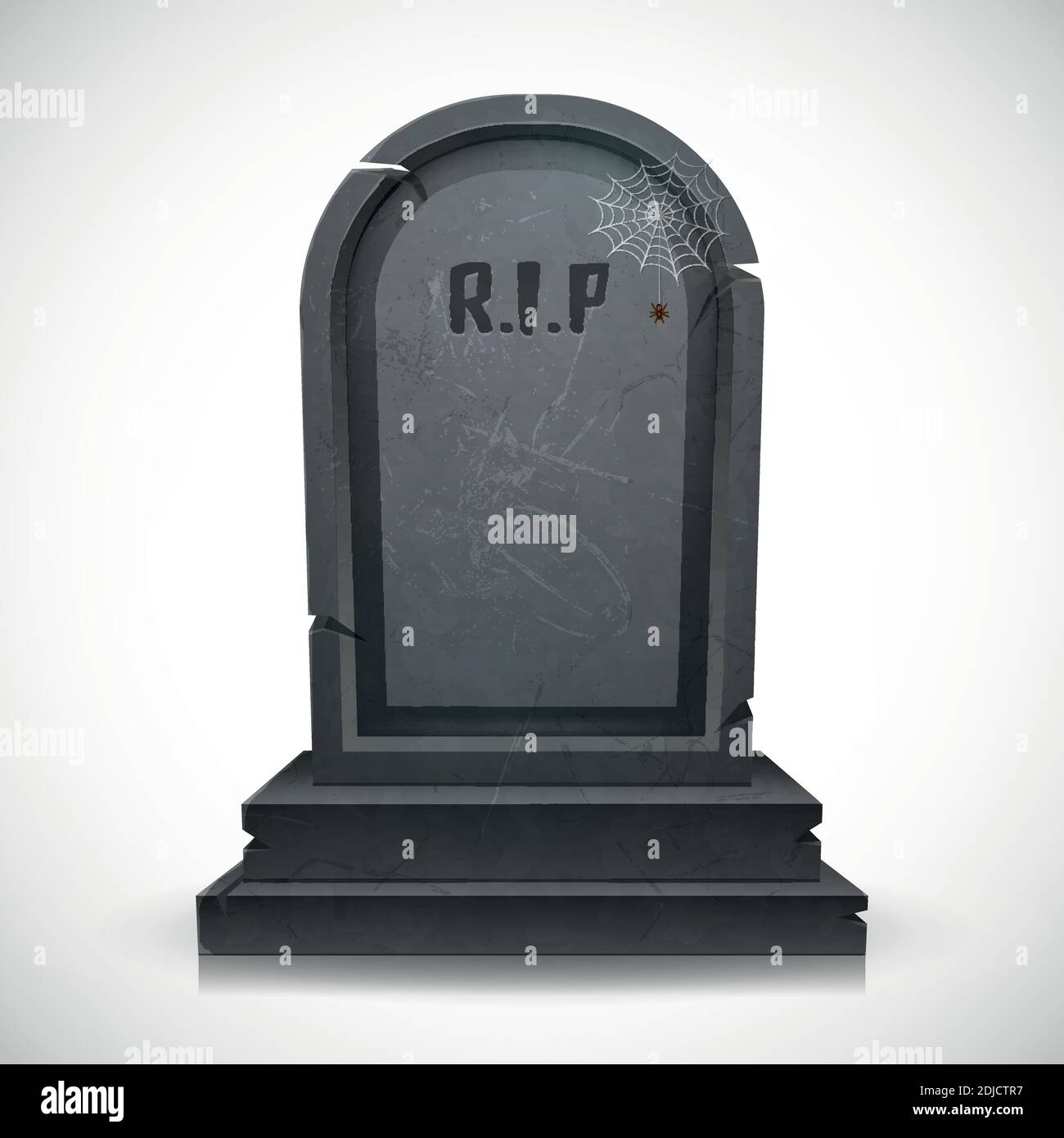 Old gravestone isolated on white background. suitable for Halloween ...