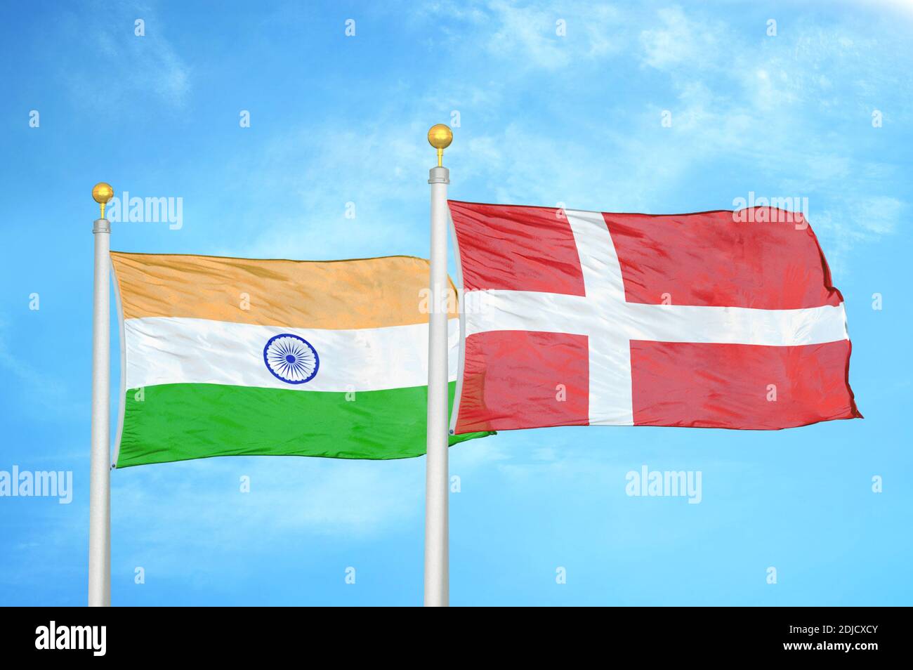 Denmark india flag hi-res stock photography and images - Alamy