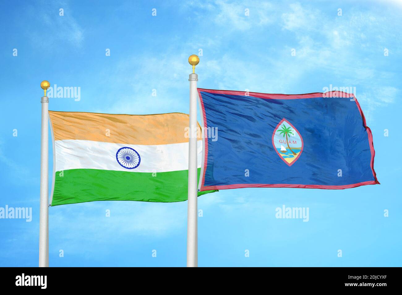 India guam flag hi-res stock photography and images - Alamy