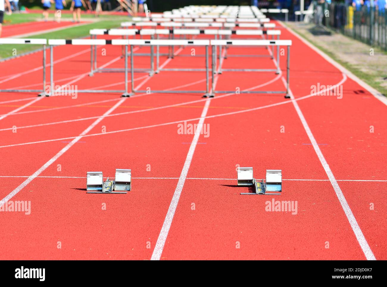 Hurdles on track hi-res stock photography and images - Alamy