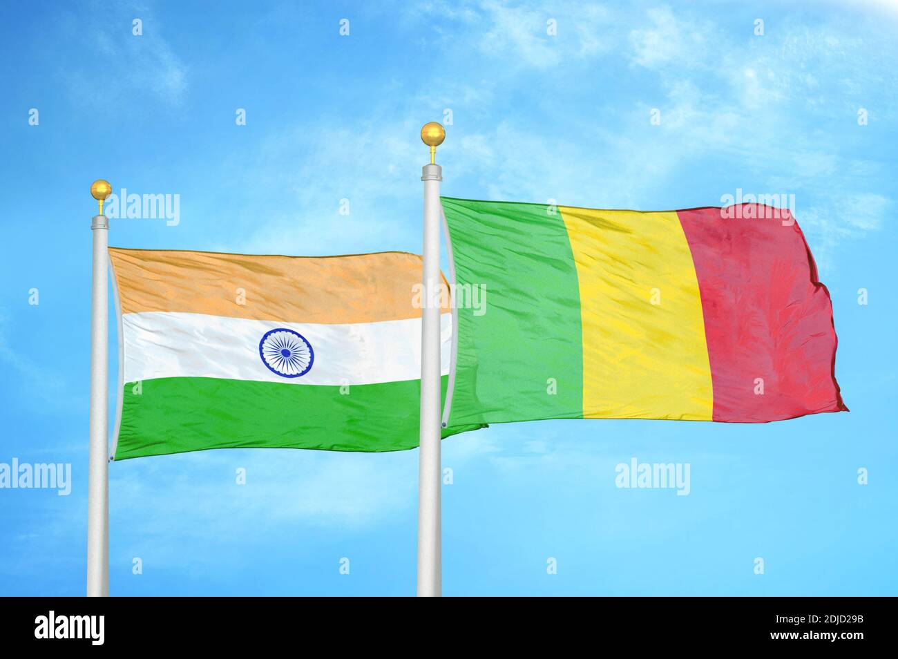 India mali flag hi-res stock photography and images - Alamy