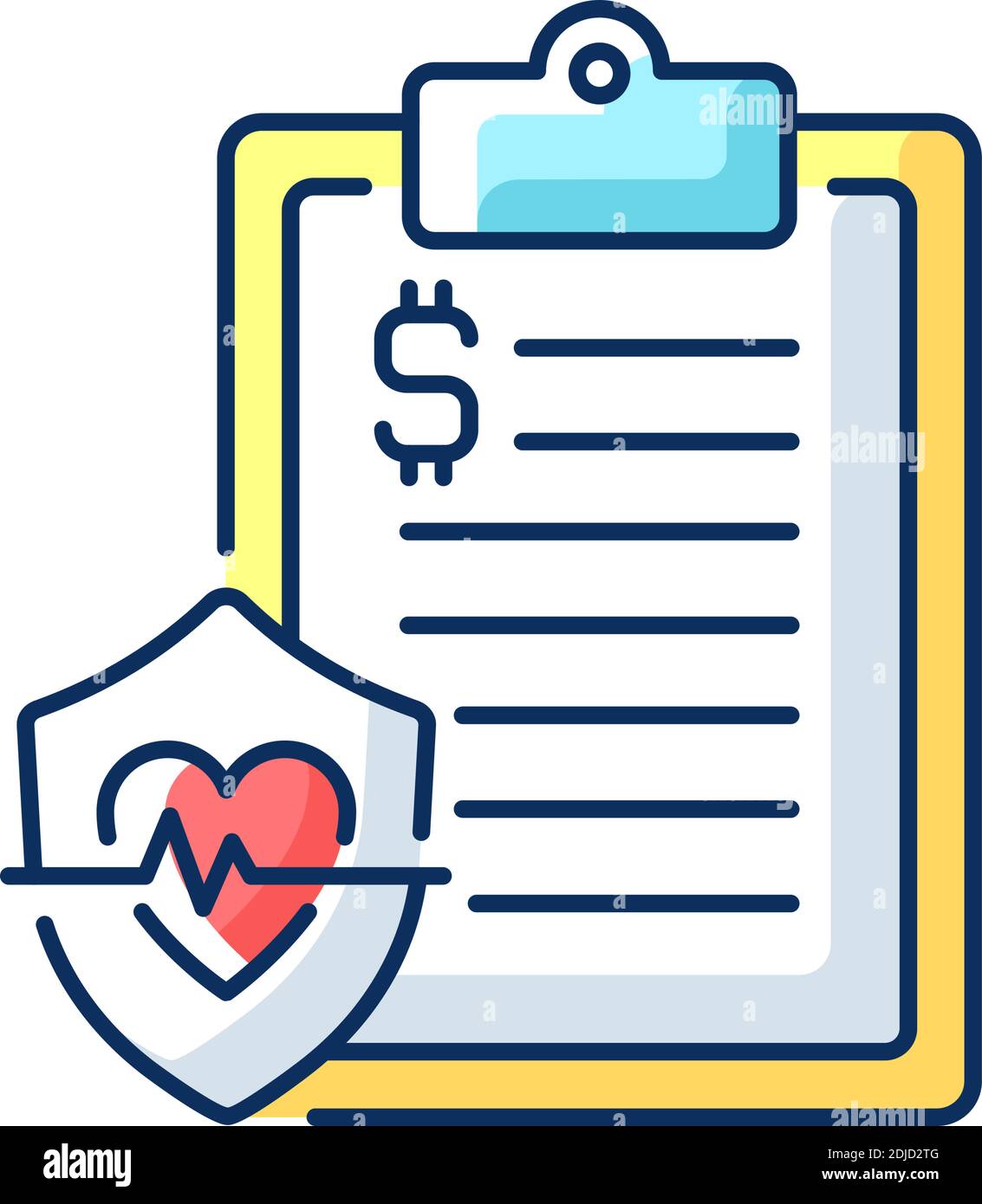 Insurance data RGB color icon Stock Vector Image & Art - Alamy