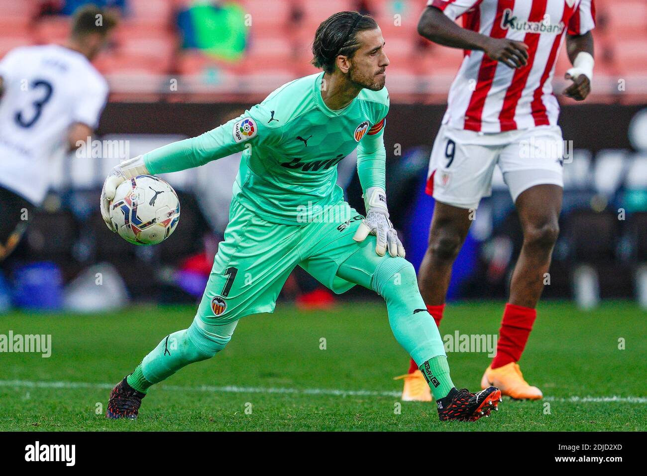 VALENCIA, SPAIN - DECEMBER 12: goalkeeper Jaume Domenech of Valencia CF ...