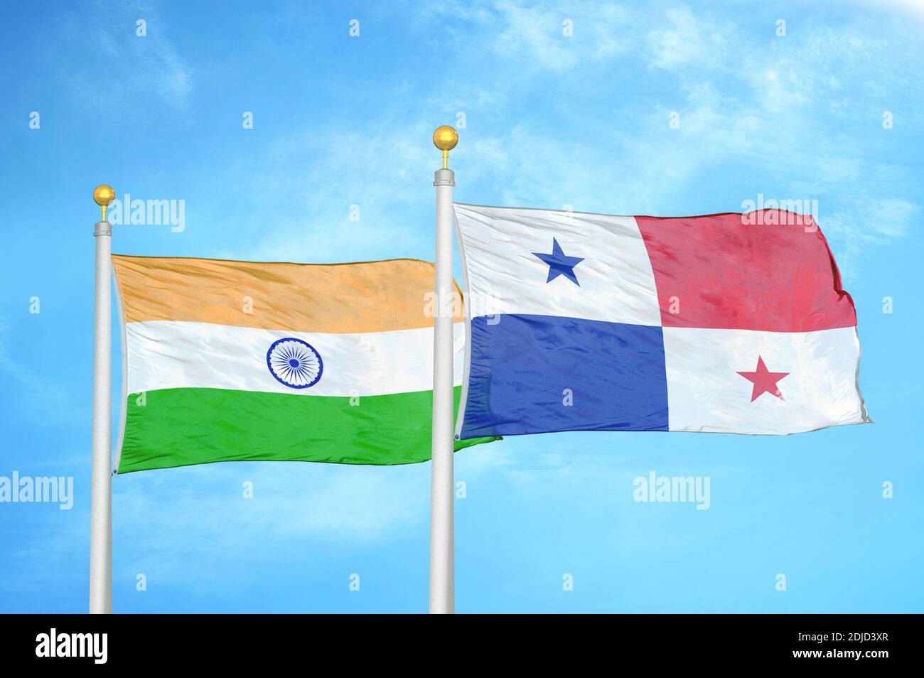 India panama flag hi-res stock photography and images - Alamy