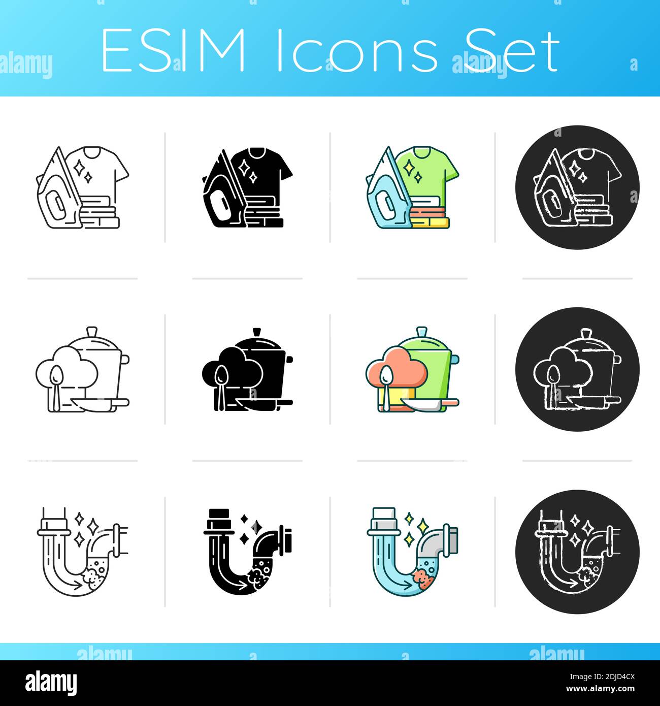 Housekeeping icons set Stock Vector Image & Art - Alamy