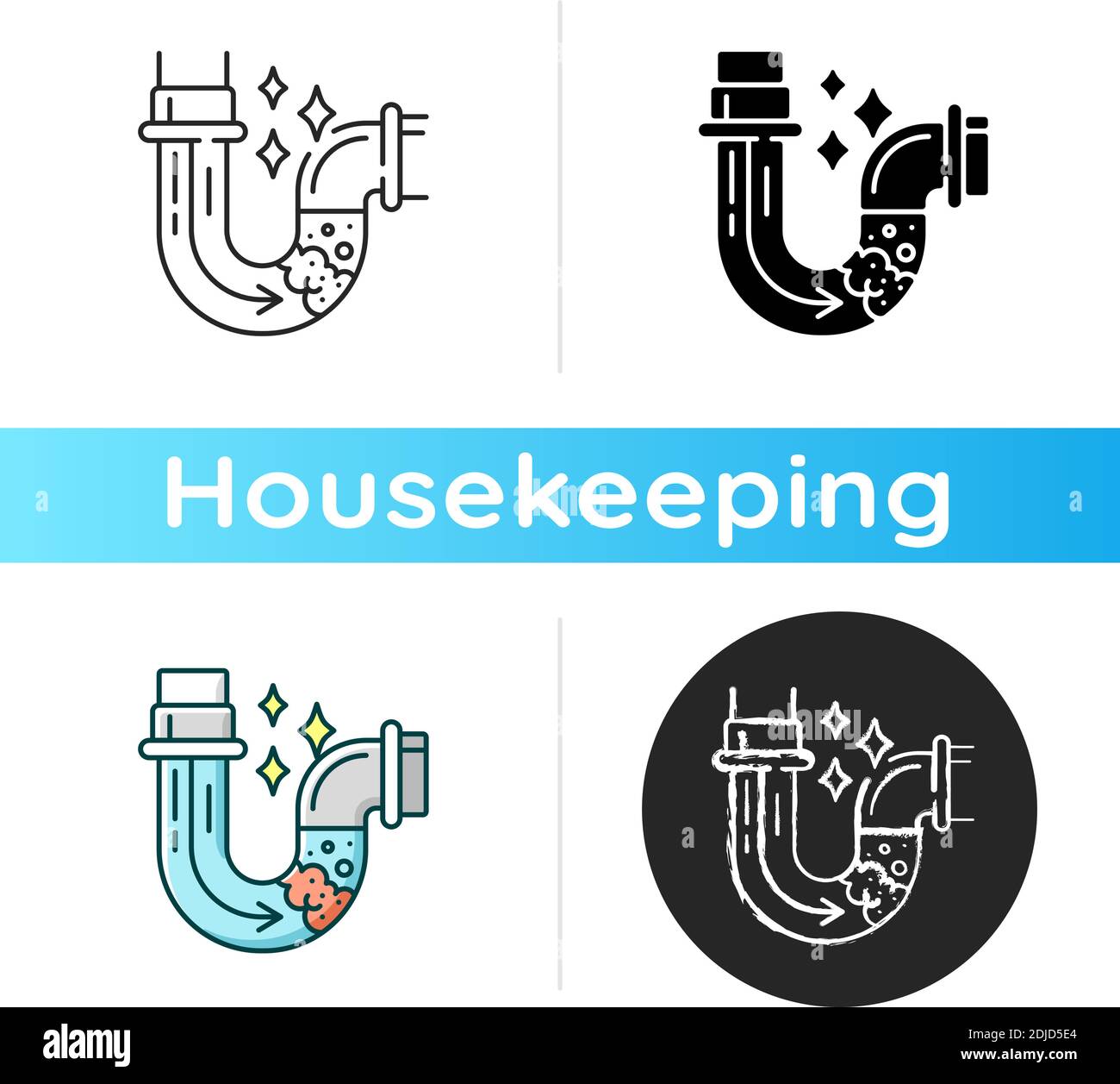 Waste pipes cleaning icon Stock Vector Image & Art - Alamy