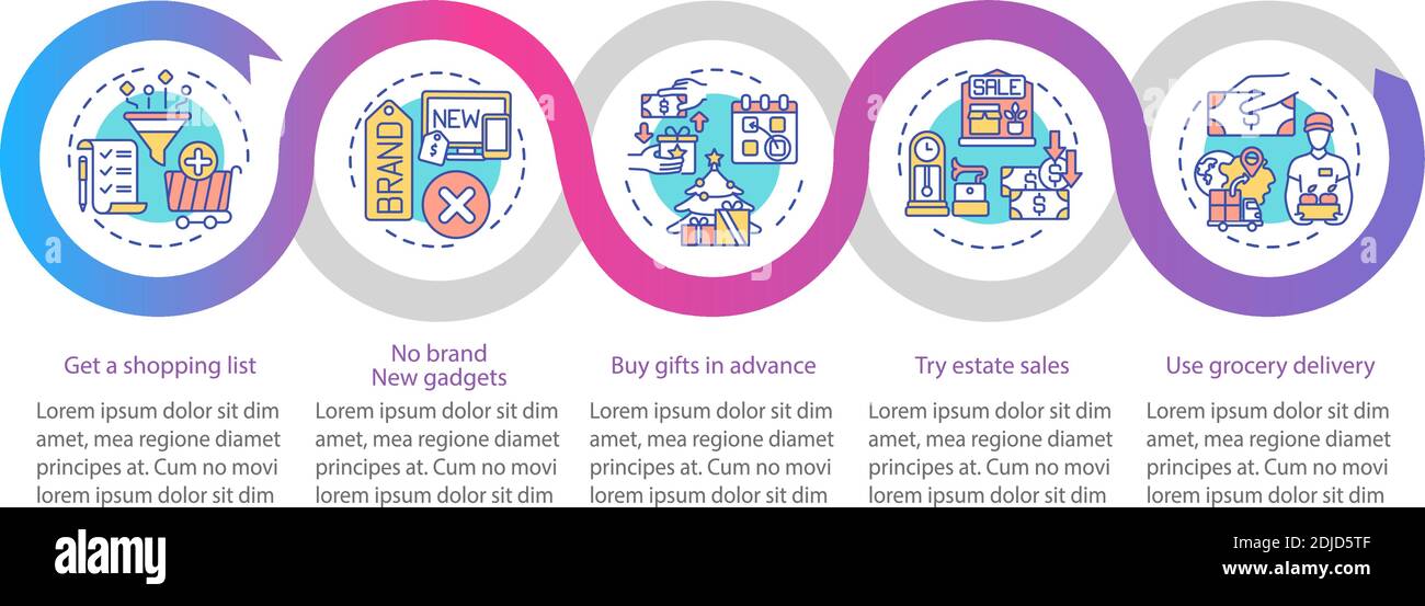 Smart shopping vector infographic template Stock Vector Image & Art - Alamy