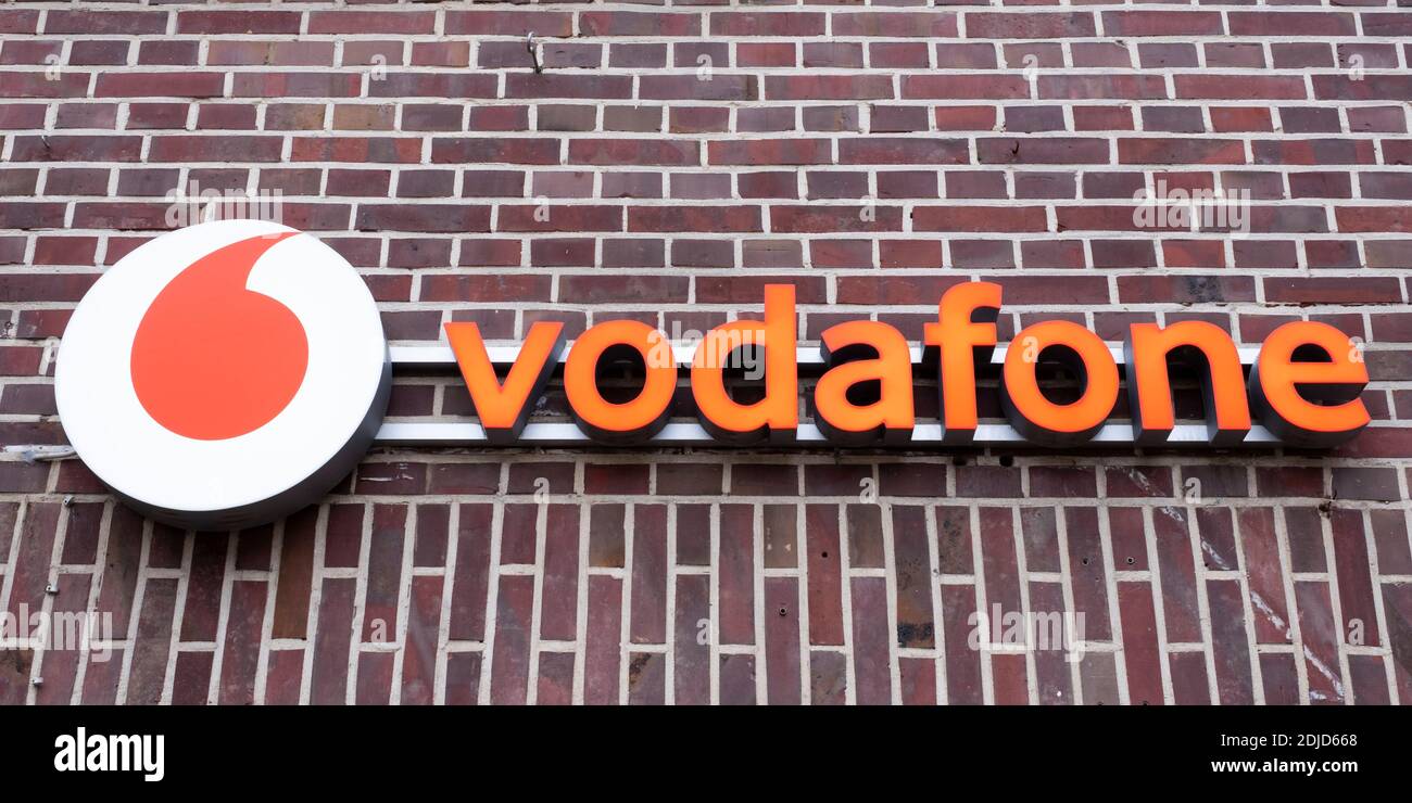 Facade With Logo And Sign Of Vodafone Stock Photo - Alamy