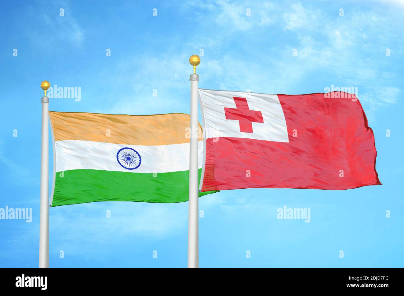 India tonga flag hi-res stock photography and images - Alamy