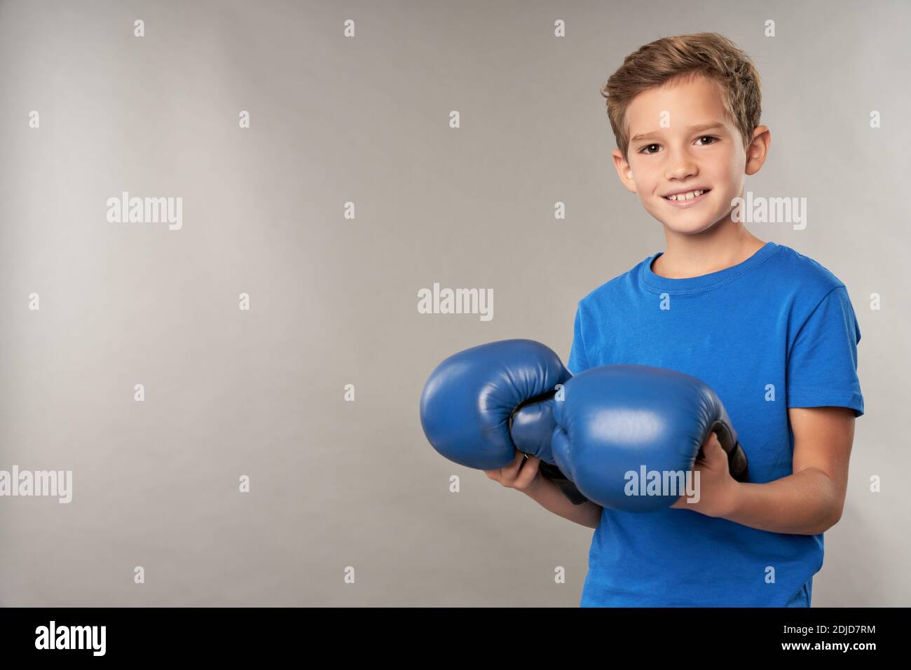 Smiling boy and his boxer hi-res stock photography and images - Alamy