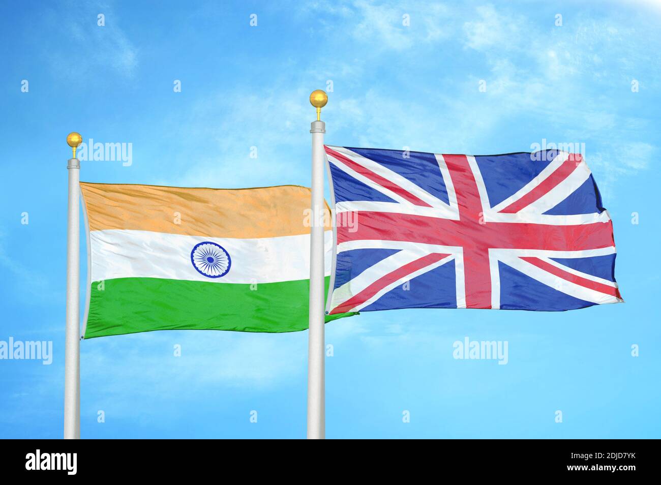Uk india flags hi-res stock photography and images - Alamy