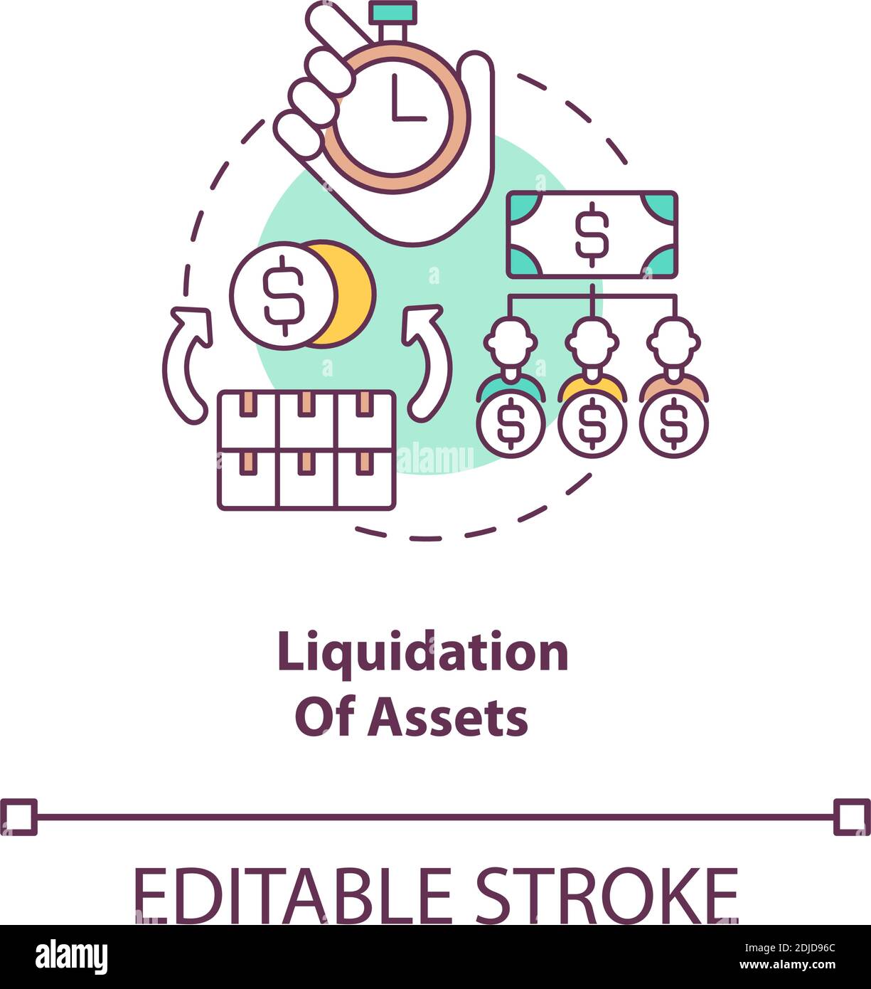 Liquidation of assets concept icon Stock Vector Image & Art - Alamy