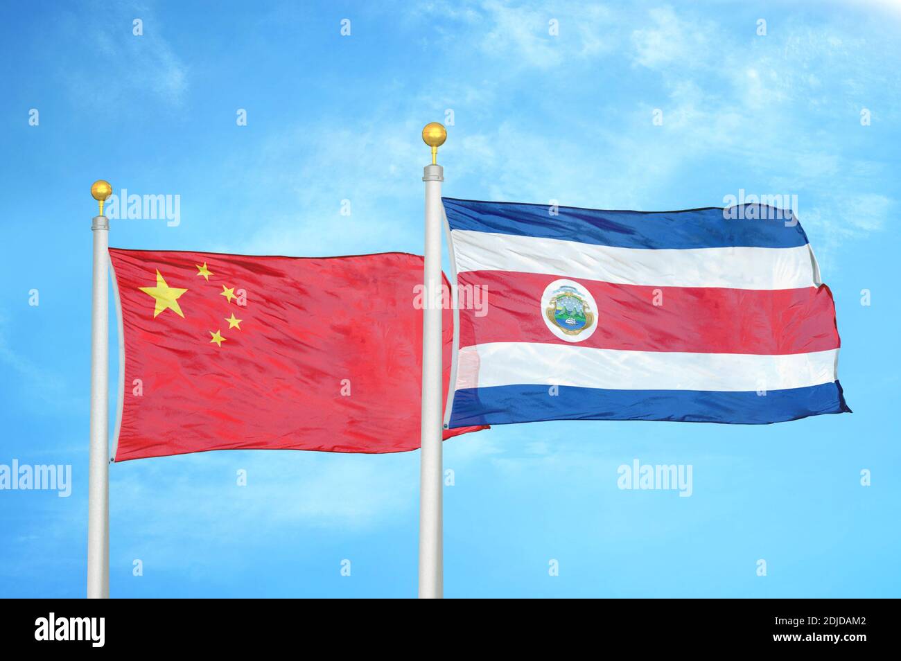 Costa rica china flag hi-res stock photography and images - Alamy