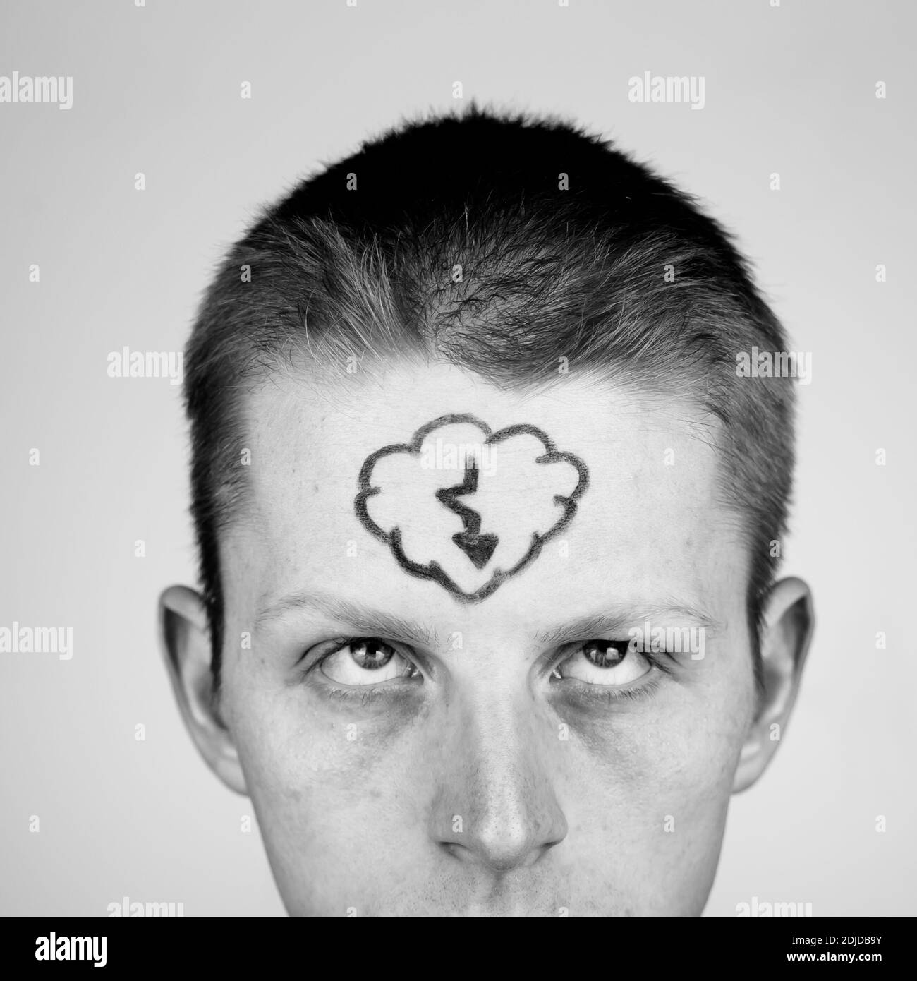 Symbol on forehead Black and White Stock Photos & Images - Alamy