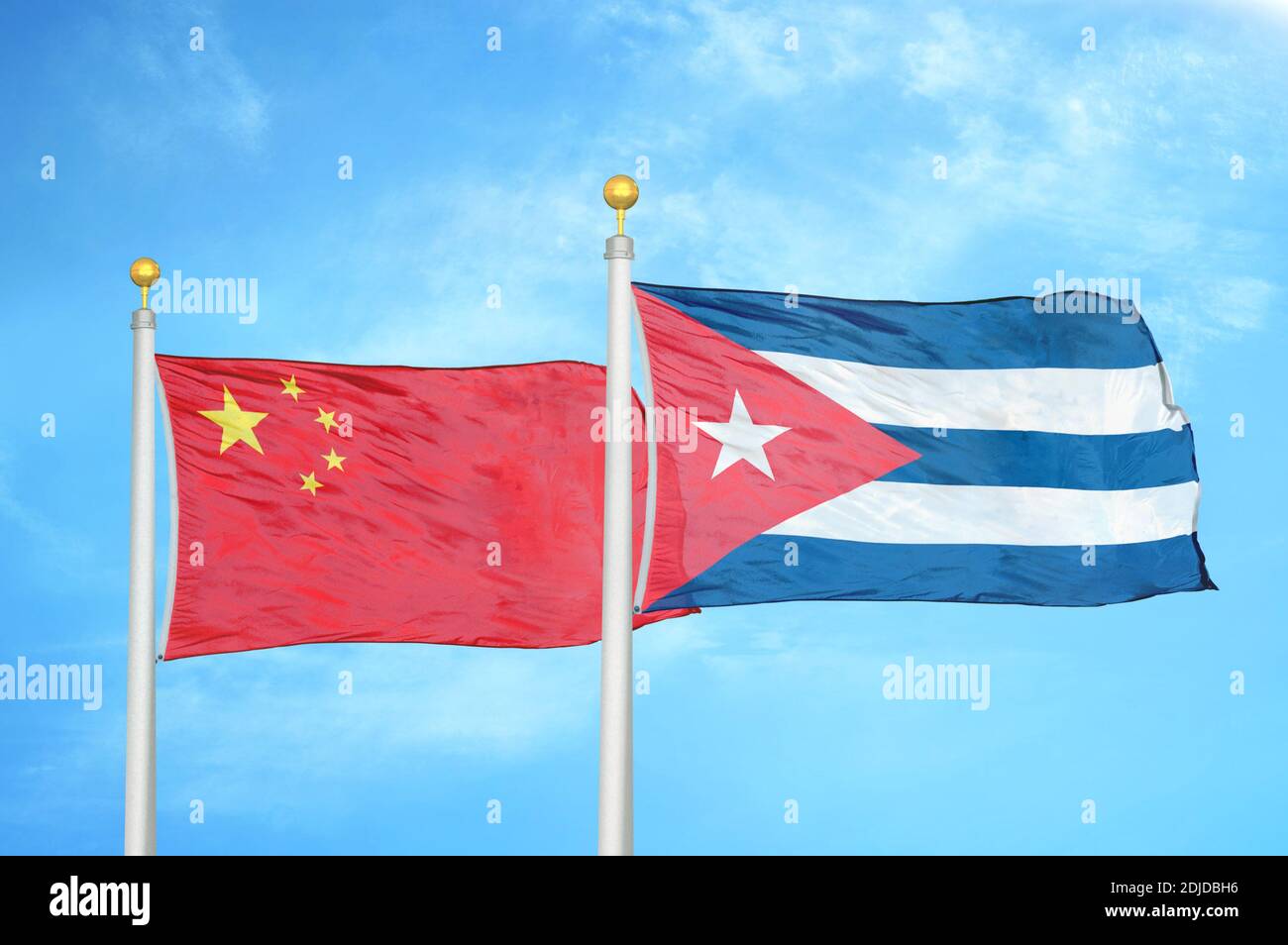Cuba china flag hi-res stock photography and images - Alamy
