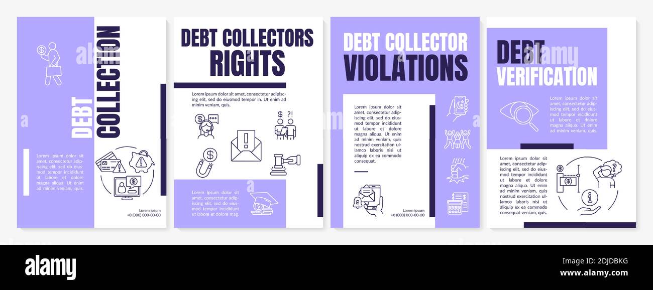 Debt collection brochure template Stock Vector Image & Art - Alamy