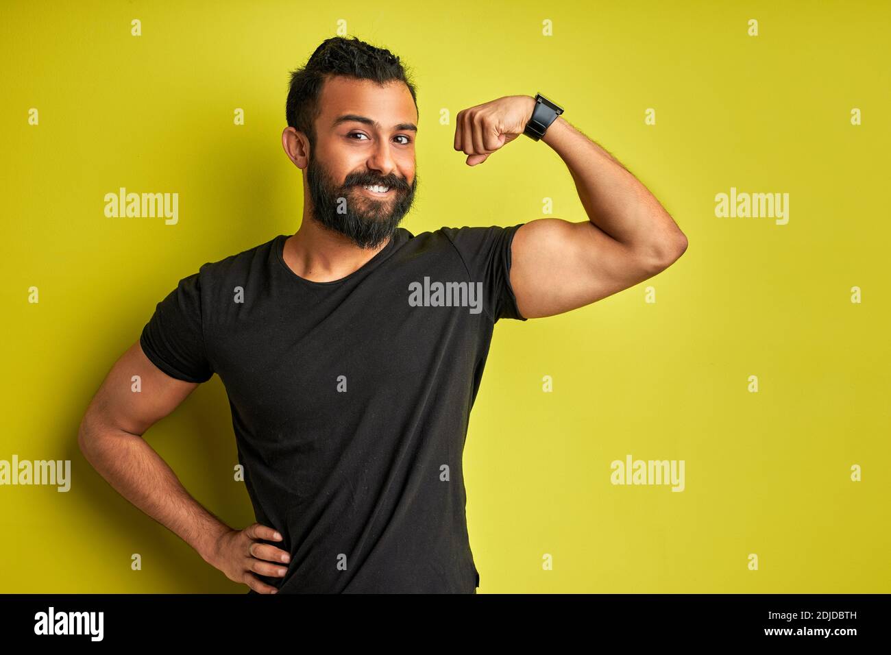 strong arabic guy show arms muscles, enjoy being sportive and strong ...