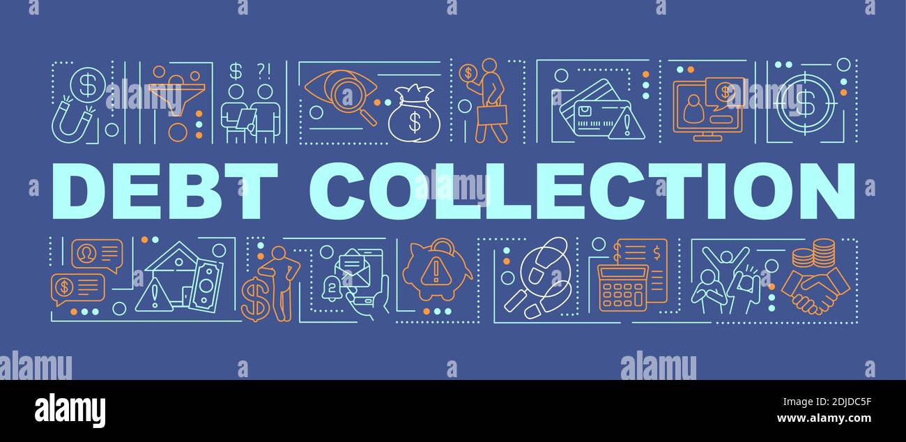 Debt collection word concepts banner Stock Vector Image & Art - Alamy