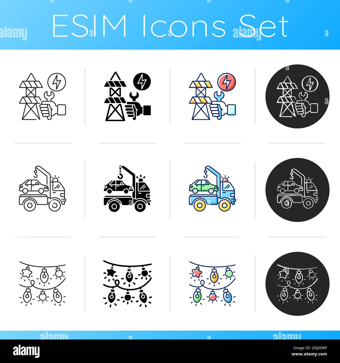 Accidents reducing service icons set Stock Vector Image & Art - Alamy