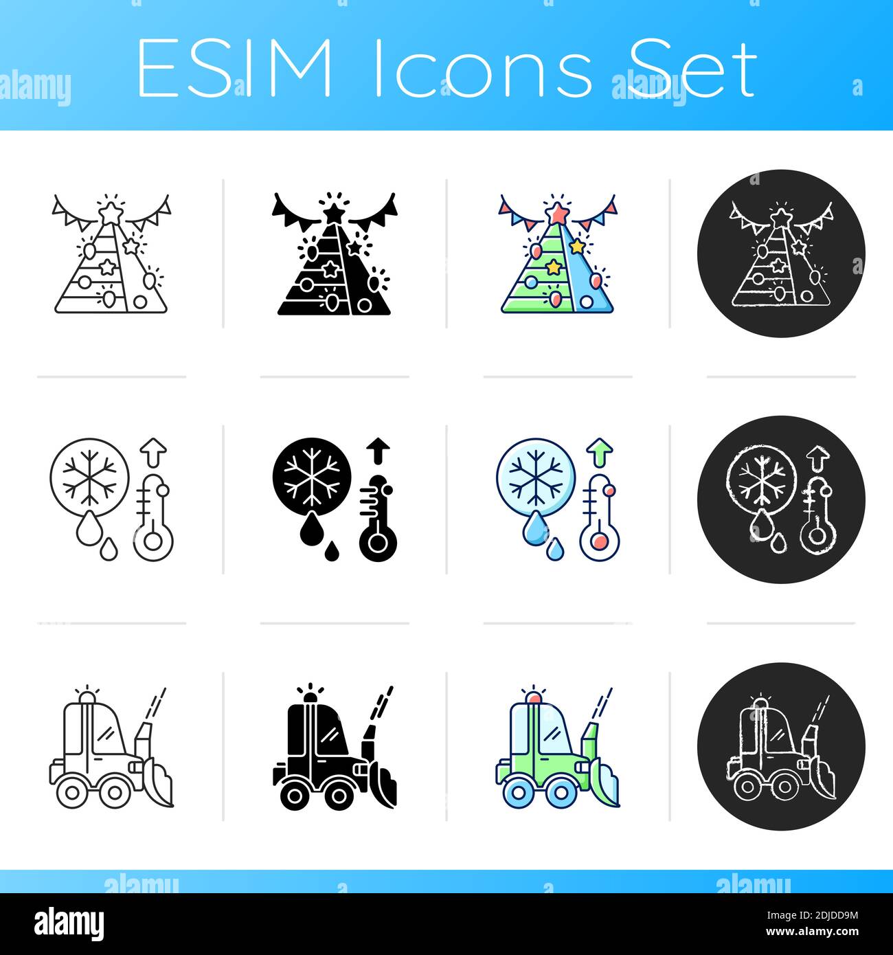 Snowfall and street cleaning Stock Vector Images - Alamy