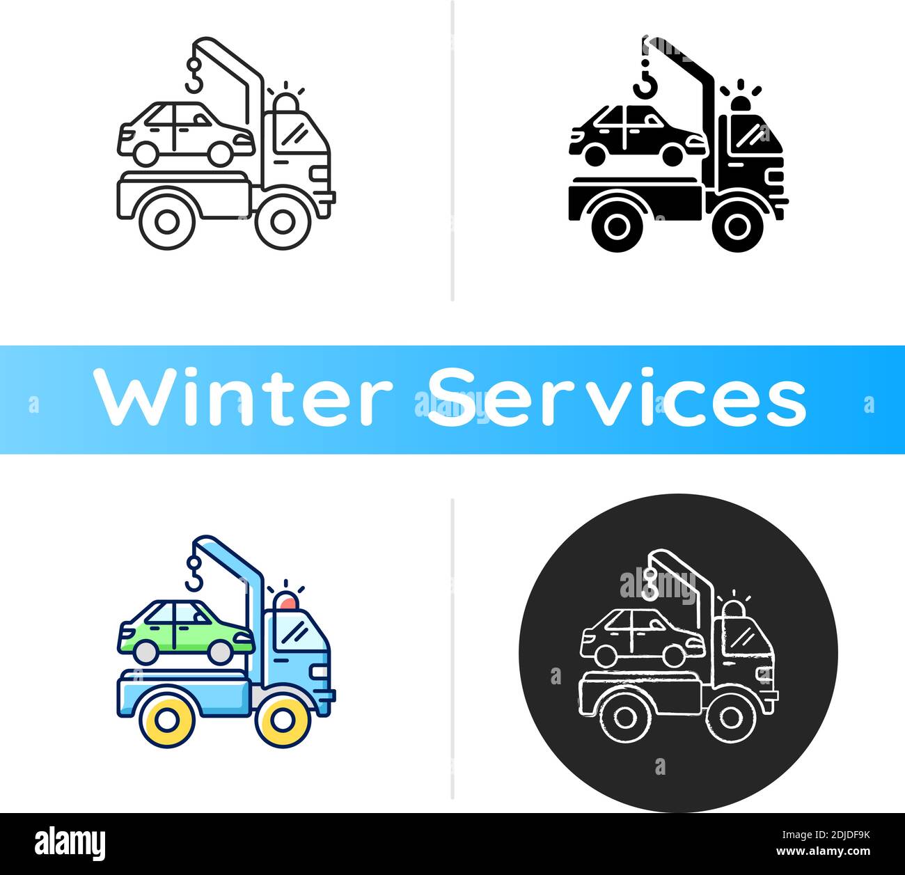 Car towing truck line Stock Vector Images - Alamy