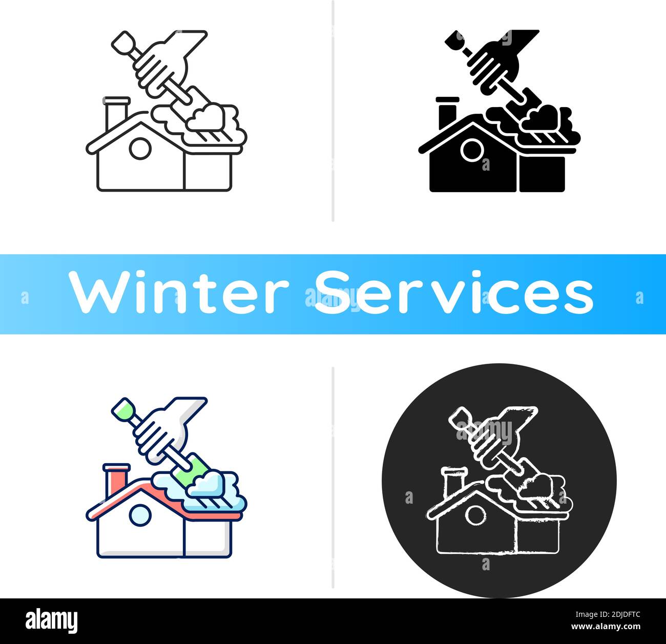 Roof snow removal icon Stock Vector Image & Art - Alamy