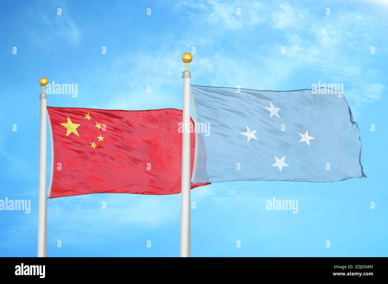 China micronesia flag hi-res stock photography and images - Alamy