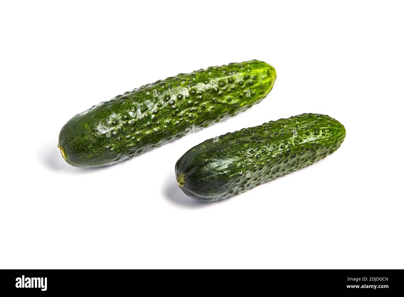 Two Cucumbers isolated on white background Stock Photo - Alamy