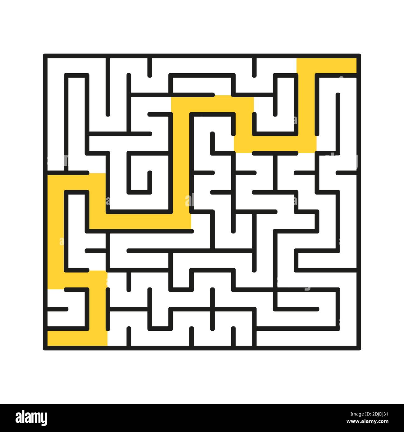 A square abstract labyrinth. An interesting and useful game for ...