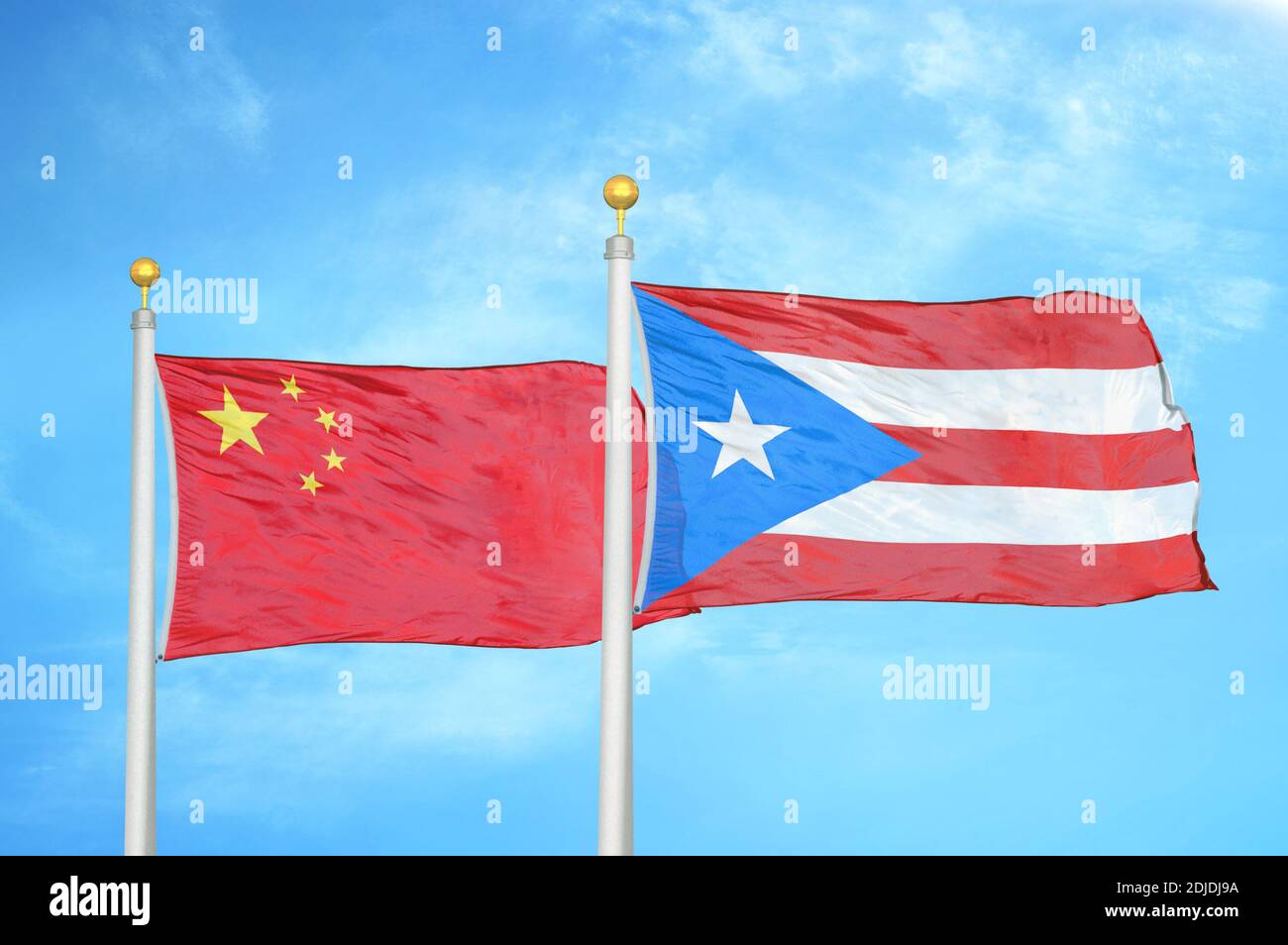 China puerto rico flag hi-res stock photography and images - Alamy
