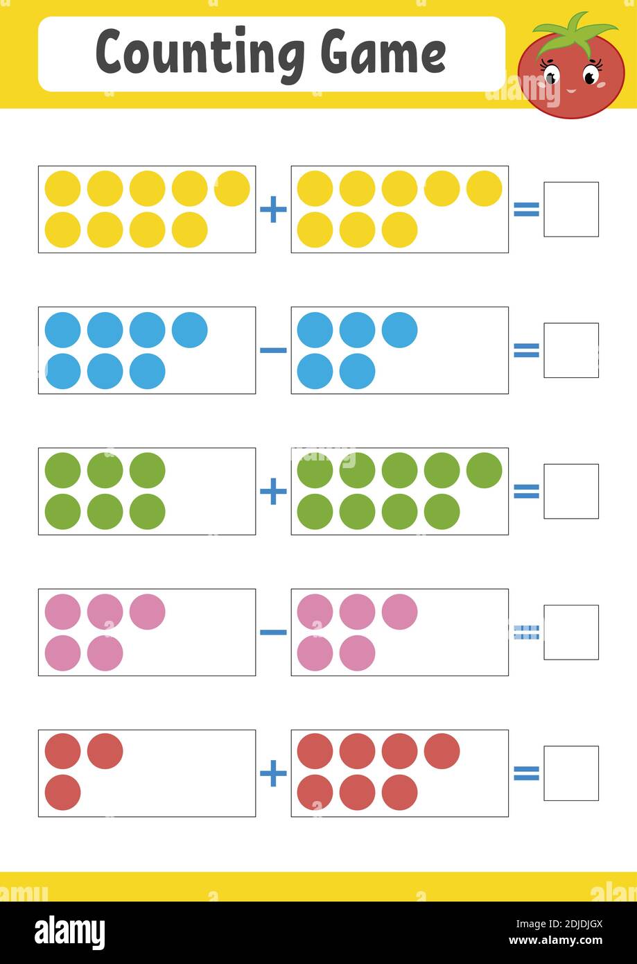 Counting game for preschoolers. Educational mathematical game on ...