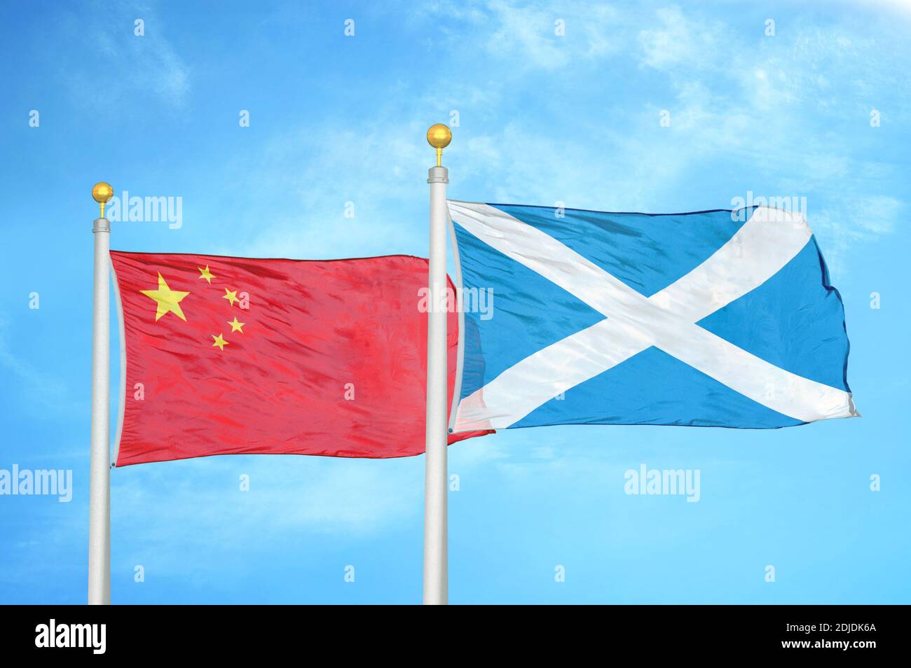 Scotland china flag waving hi-res stock photography and images - Alamy