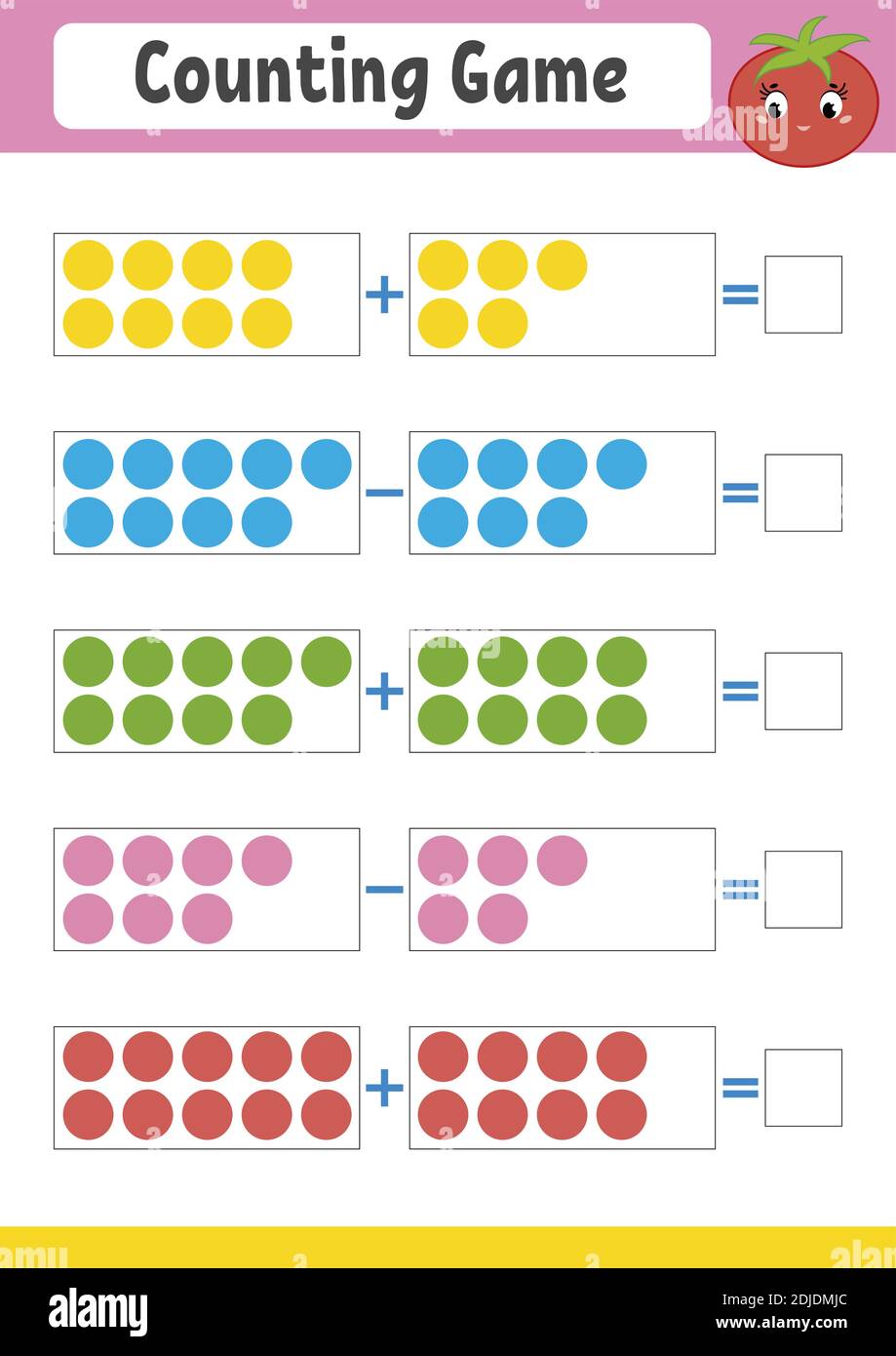 Counting game for preschoolers. Educational mathematical game on ...